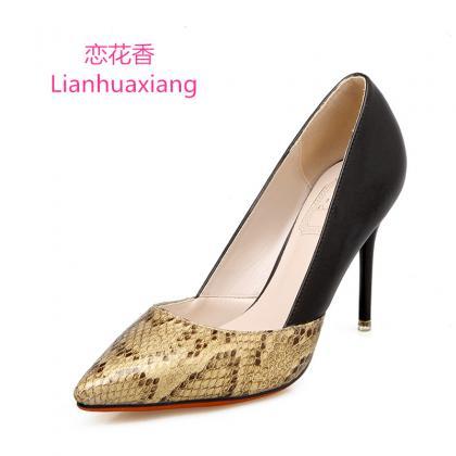 Light Pu Stiletto Heel Pure Color Pionted Toe High Heels on Luulla