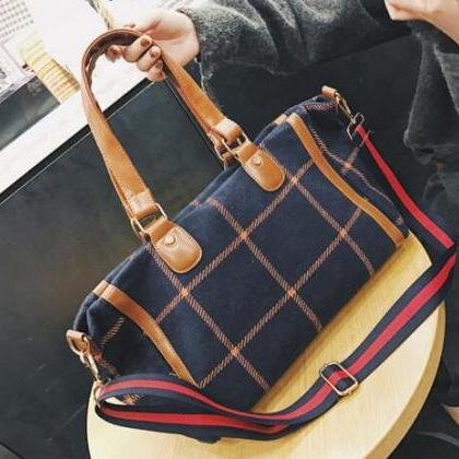 Classic Plaid Pattern Women Shoulder Bag on Luulla