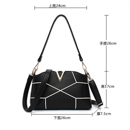 Stylish Thread Zipper Crossbody Bag on Luulla