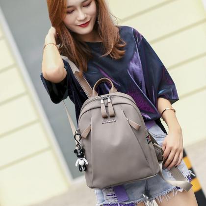 Women Fashion Nylon Gray Backpack on Luulla