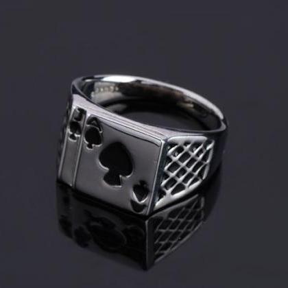 Spades A Poker Heart-shaped Ring on Luulla