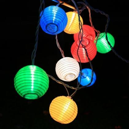 Ball Lantern 10pcs Led Solar Power String Light Decorative Wedding ...