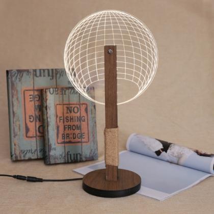Abstract 3d Led Ball Light Desk Table Lamp Room Decoration Usb Night ...