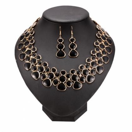 Stylish Women Necklace Earring Set Wedding Party Jewelry Sets on Luulla