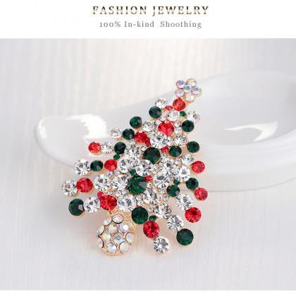 Kc Gold Full Diamond Grade Christmas Tree Brooch on Luulla