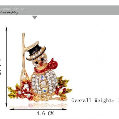 High-grade Diamond Snowman Brooch on Luulla