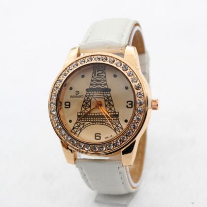 Classic Tower Print Crystal Watch on Luulla