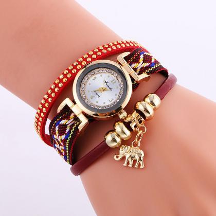 Classic Elephant Beads Pendant Watch on Luulla