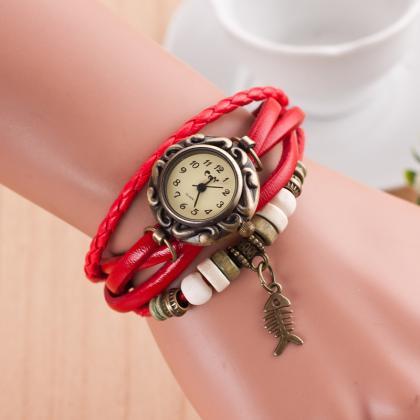 Retro Style Fish Bone Watch on Luulla