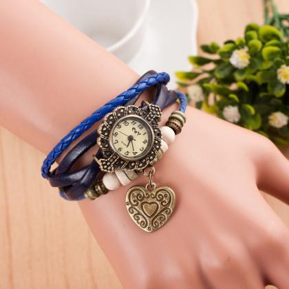 Retro Style Heart Double Arrow Watch on Luulla