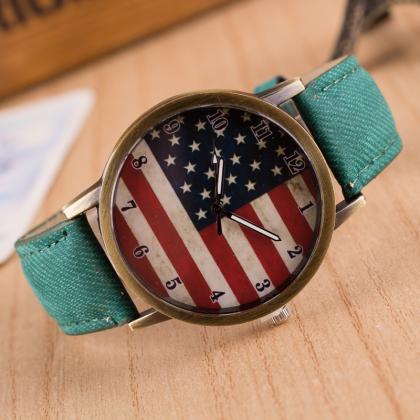Retro Scrawl Canvas Strap Watch on Luulla