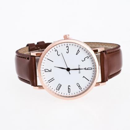 Classic Fashion Leather Quartz Watch on Luulla