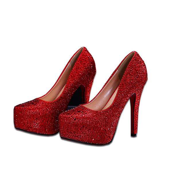 Crystal Embellished Stiletto Round Toe Pump, Bridal Heels on Luulla