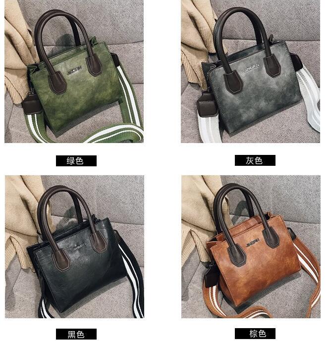 Wide Shoulder Straps Solid Color Women Satchel on Luulla