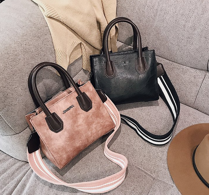 Wide Shoulder Straps Solid Color Women Satchel on Luulla