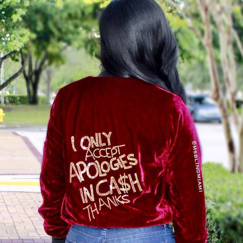 Suede Back Letter Patchwork Short Jacket on Luulla