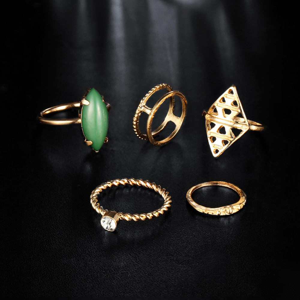 Hollow Out Restoring Ancient Ways Diamond-encrusted Jewels 5 Pieces Of ...