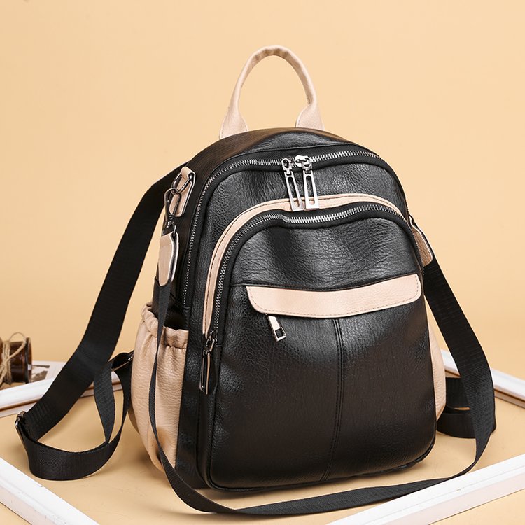 Women Fashionable Black Pu Backpack on Luulla