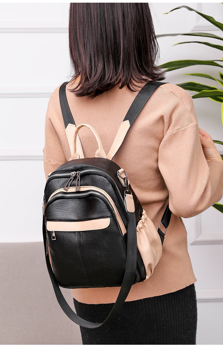 Women Fashionable Black Pu Backpack on Luulla