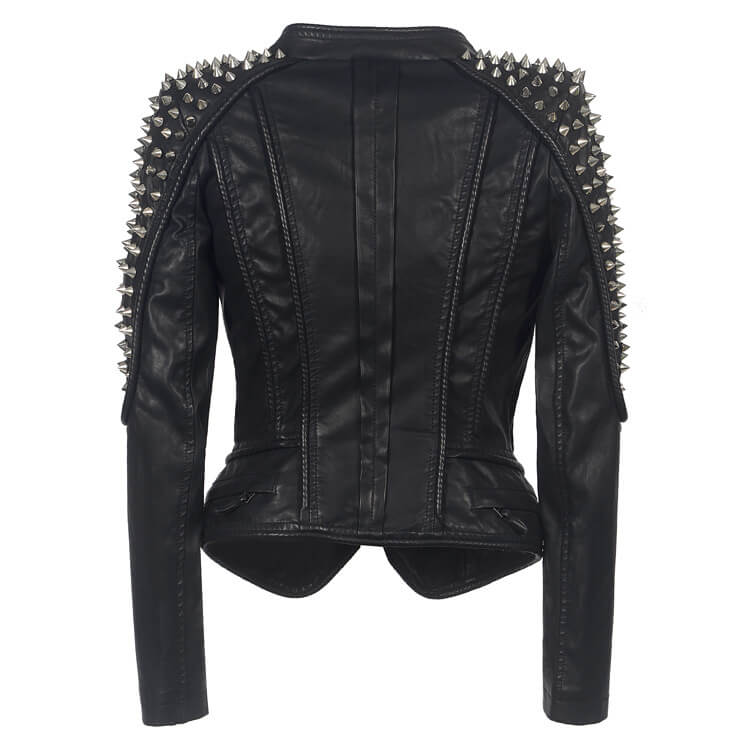 Rivet Studded Black Punk Jacket on Luulla