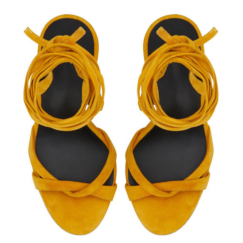 Scrub Wedge Open Toe Strap Plain Sandals on Luulla
