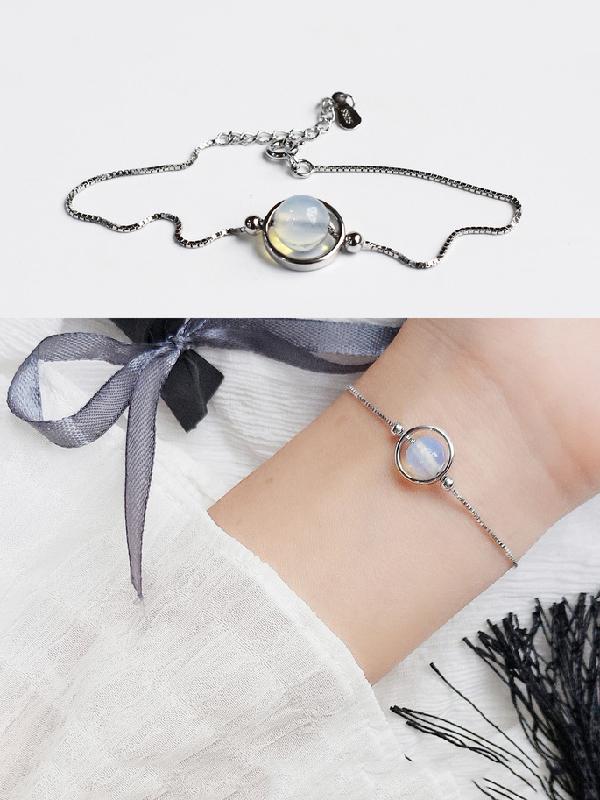 Simple Gem Split-joint Bracelet on Luulla