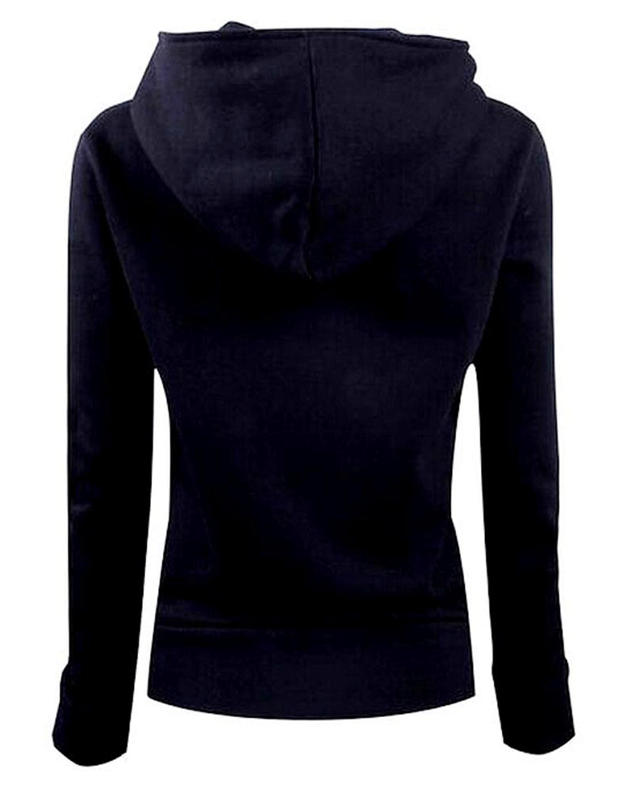 Black Color Wide Lapel Zip-front Jacket on Luulla
