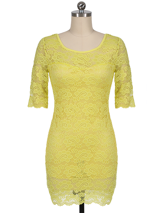 Half Sleeve Backless Bodycon Dress on Luulla