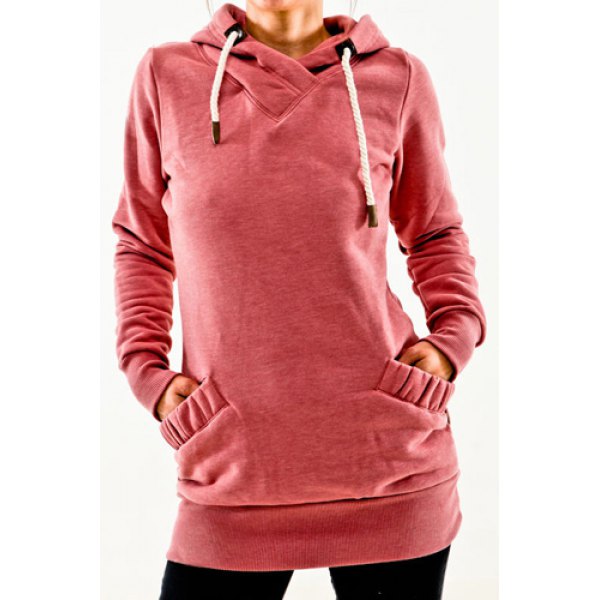 Drawstring Pocket Design Women's Hoodie on Luulla