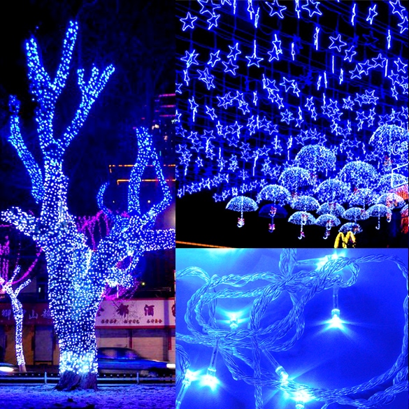 50m 300 Led Blue Lights Decorative Wedding Fairy Christmas Tree Party ...