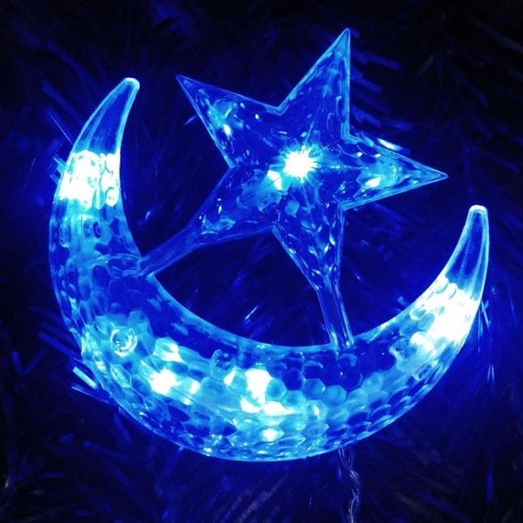 4m Led Moon Star Christmas Party Decor Bar Indoor String Fairy Curtain ...
