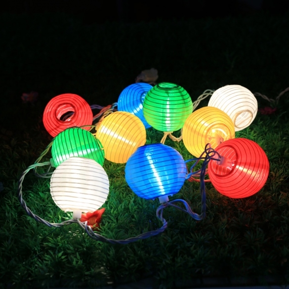 Ball Lantern 10pcs Led Solar Power String Light Decorative Wedding ...