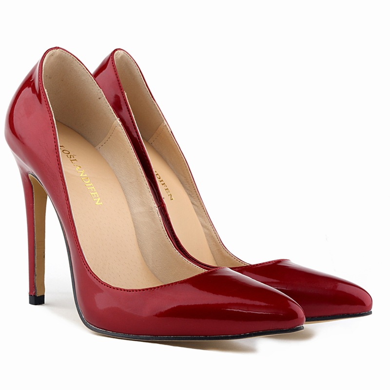 Patent Leather Pointed-toe High Heel Stilettos on Luulla