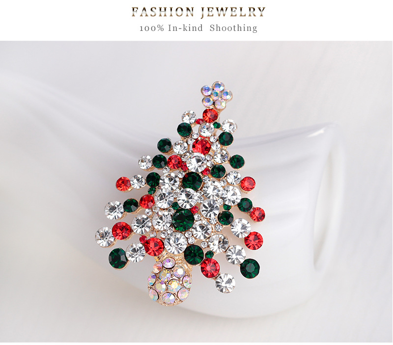 Kc Gold Full Diamond Grade Christmas Tree Brooch on Luulla