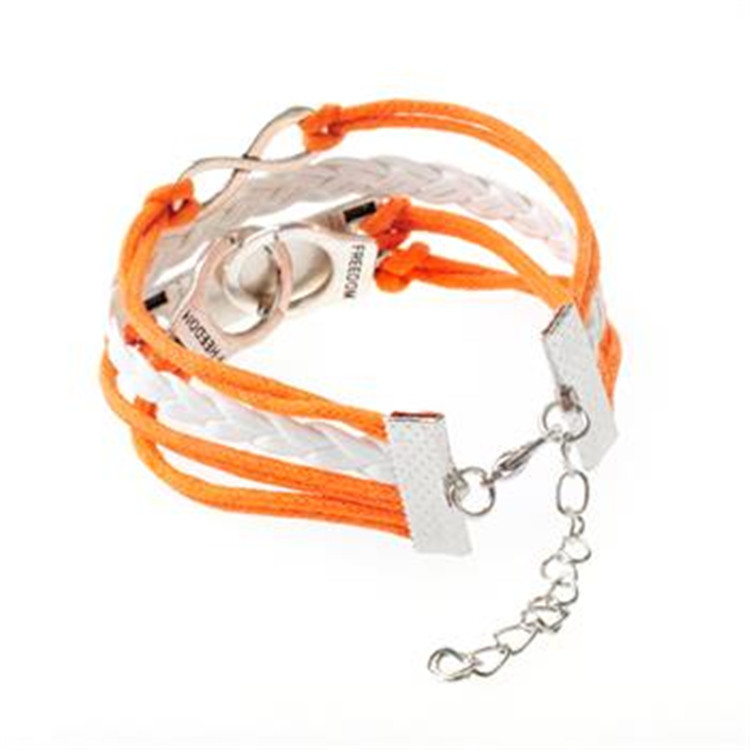 Fashion Bestfriend Handcuffs Leather Cord Bracelet on Luulla