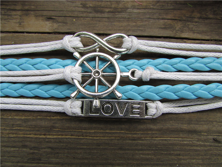Romantic Rudder Love Multielement Woven Bracelet on Luulla