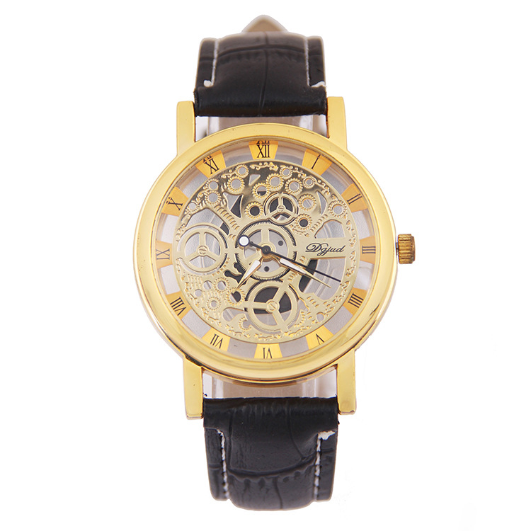 Hollow Out Dial Leather Watch on Luulla
