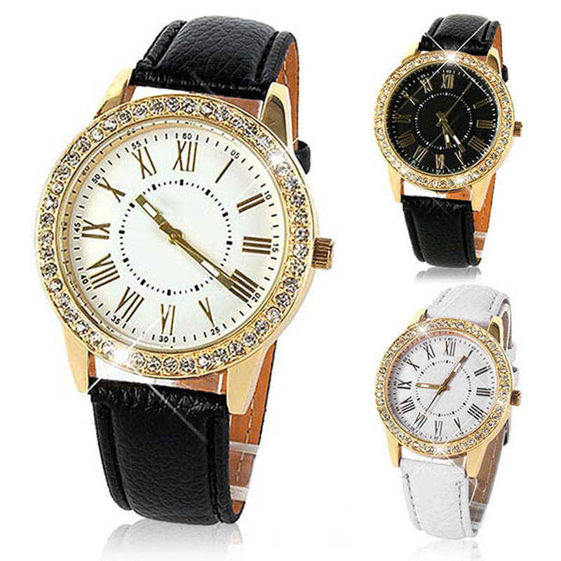 Fashion Roman Crystal Quartz Watch on Luulla