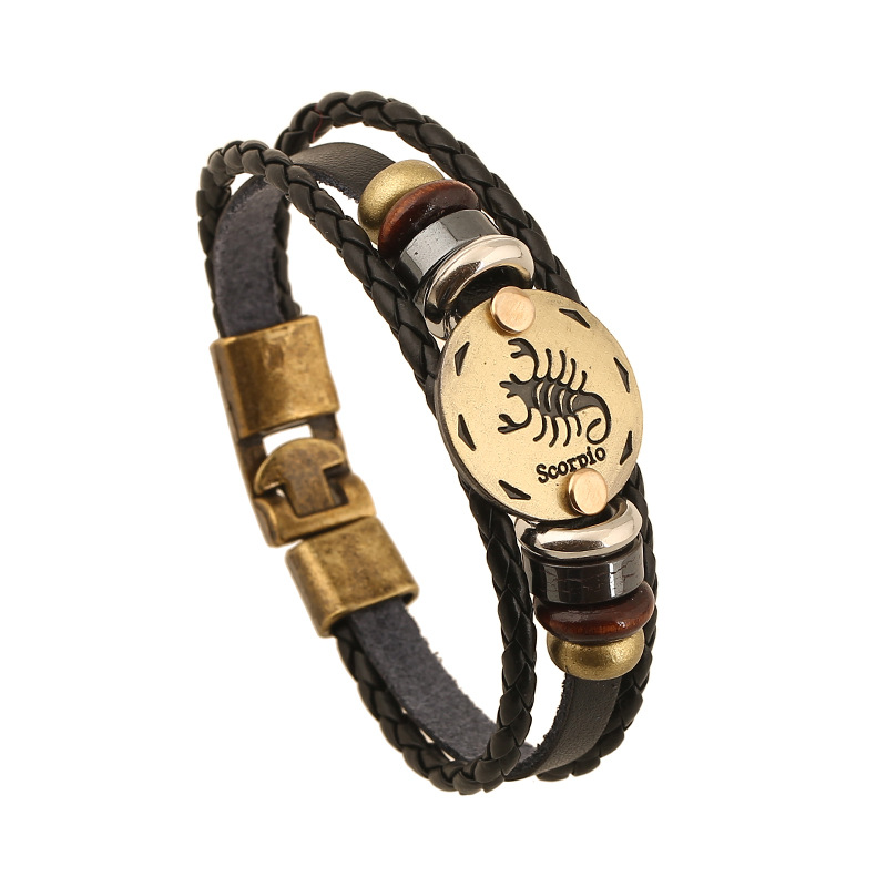 Scorpio Hand Woven Leather Bracelet on Luulla