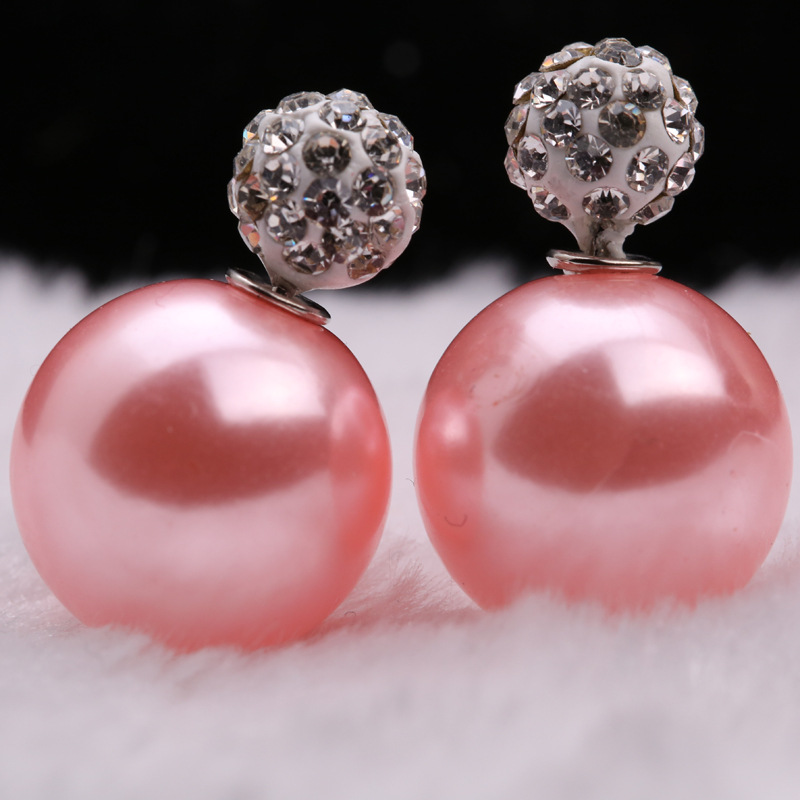 Charming Crystal Ball Pearl Earring on Luulla