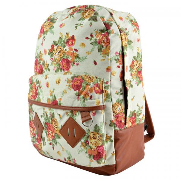 Canvas Flower Rucksack Backpack School Bag on Luulla