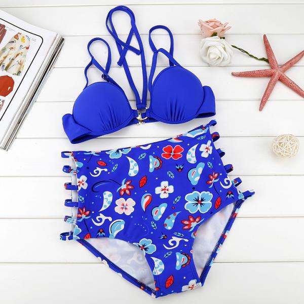 Strap Side High Rise Bikini Set on Luulla