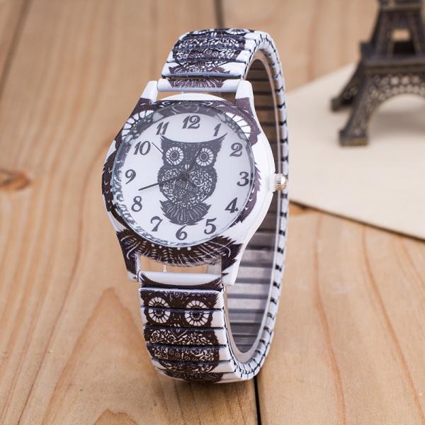 Owl Print White Alloy Watch on Luulla