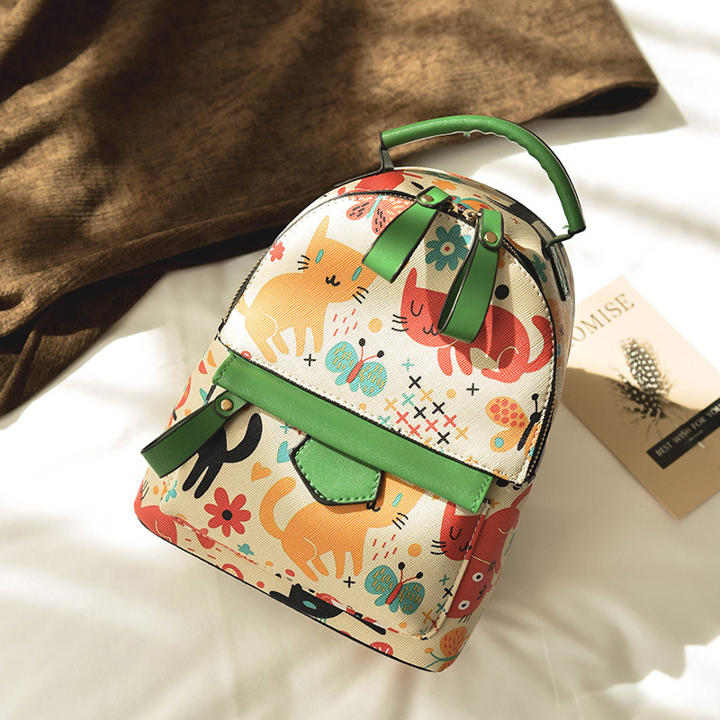 Colorful Cartoon Print Women Backpack on Luulla