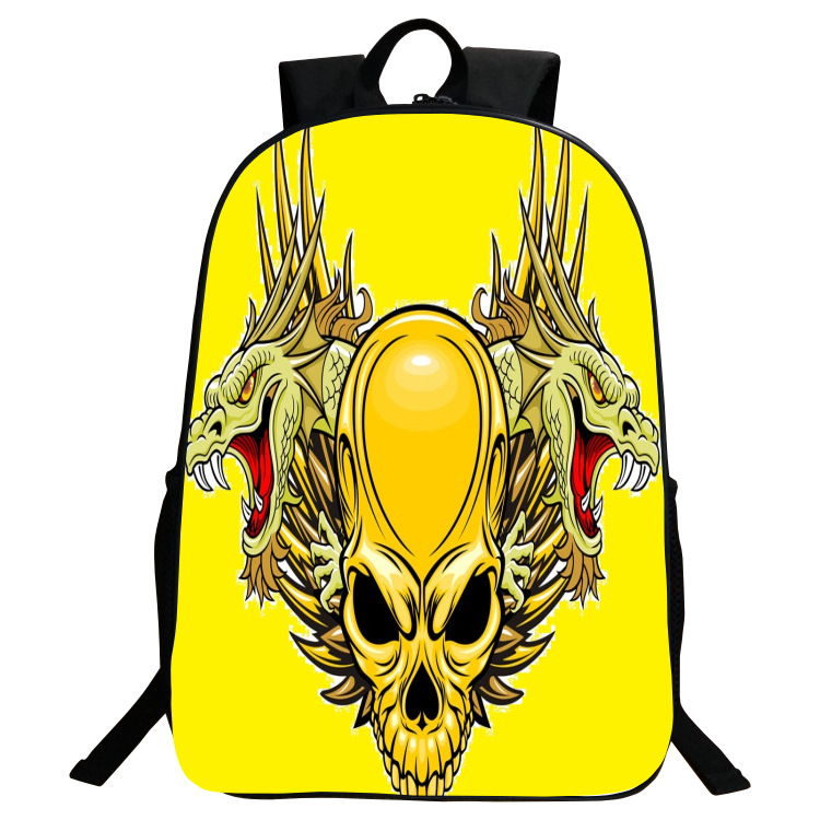 Korean Style Skull Printing Men's Backpack on Luulla
