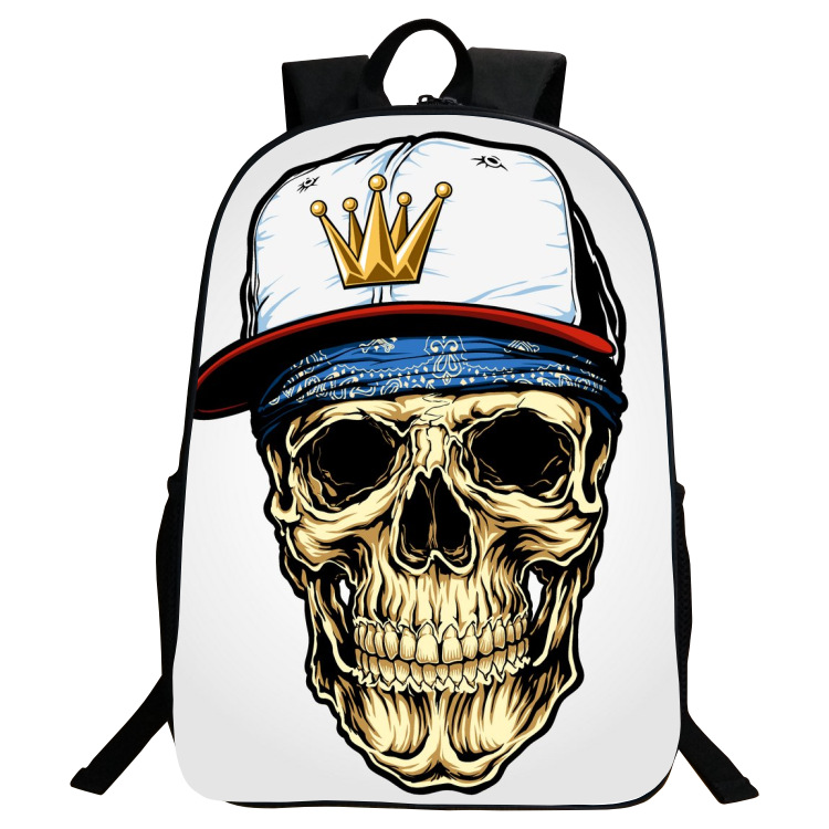 Korean Style Skull Printing Men's Backpack on Luulla