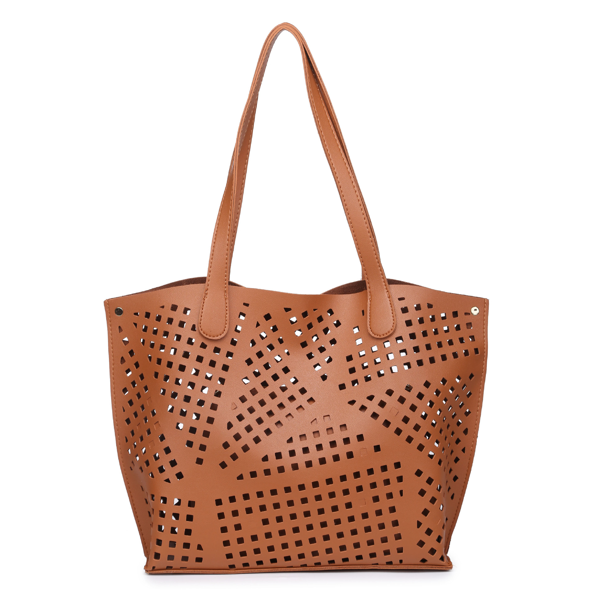 Casual Hollow-out Pu Bag Set (2 Bags) on Luulla