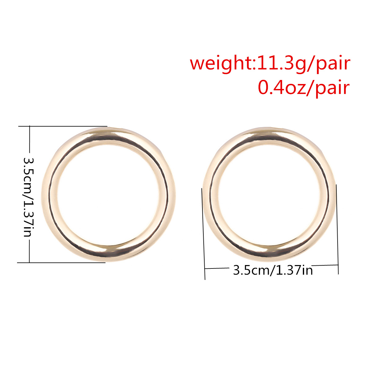 Simple Plain Face Geometric Rings With Matching Earrings on Luulla