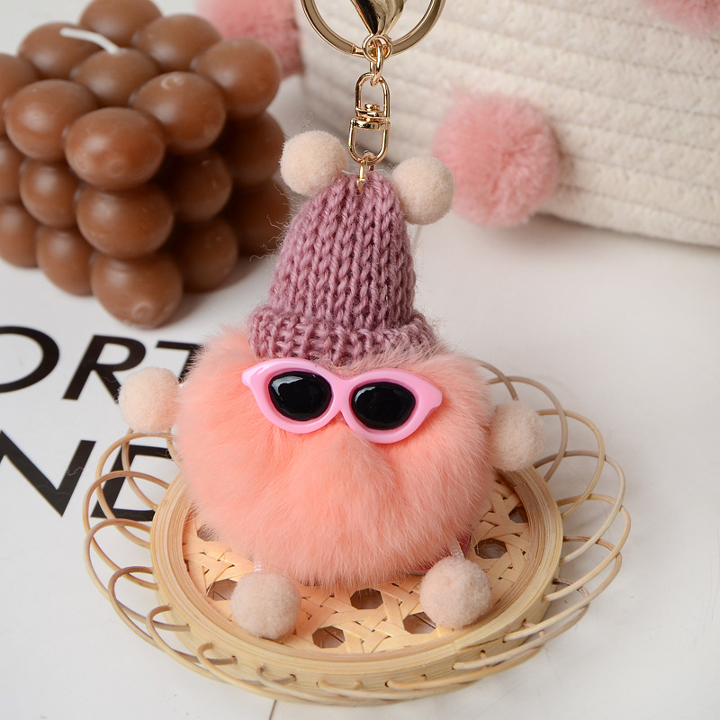 Ugly Cute Mink Hair Ball Pendant-14 on Luulla