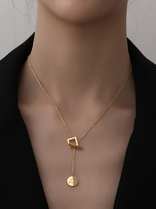 Simple Golden Good Luck Necklace on Luulla